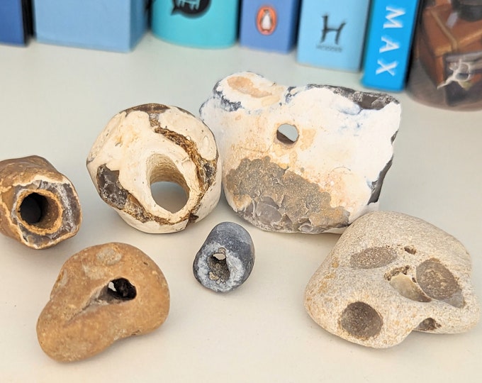 British Coastal Hag Stone Witch Stone Protection Lucky Stone Amulet - Etsy