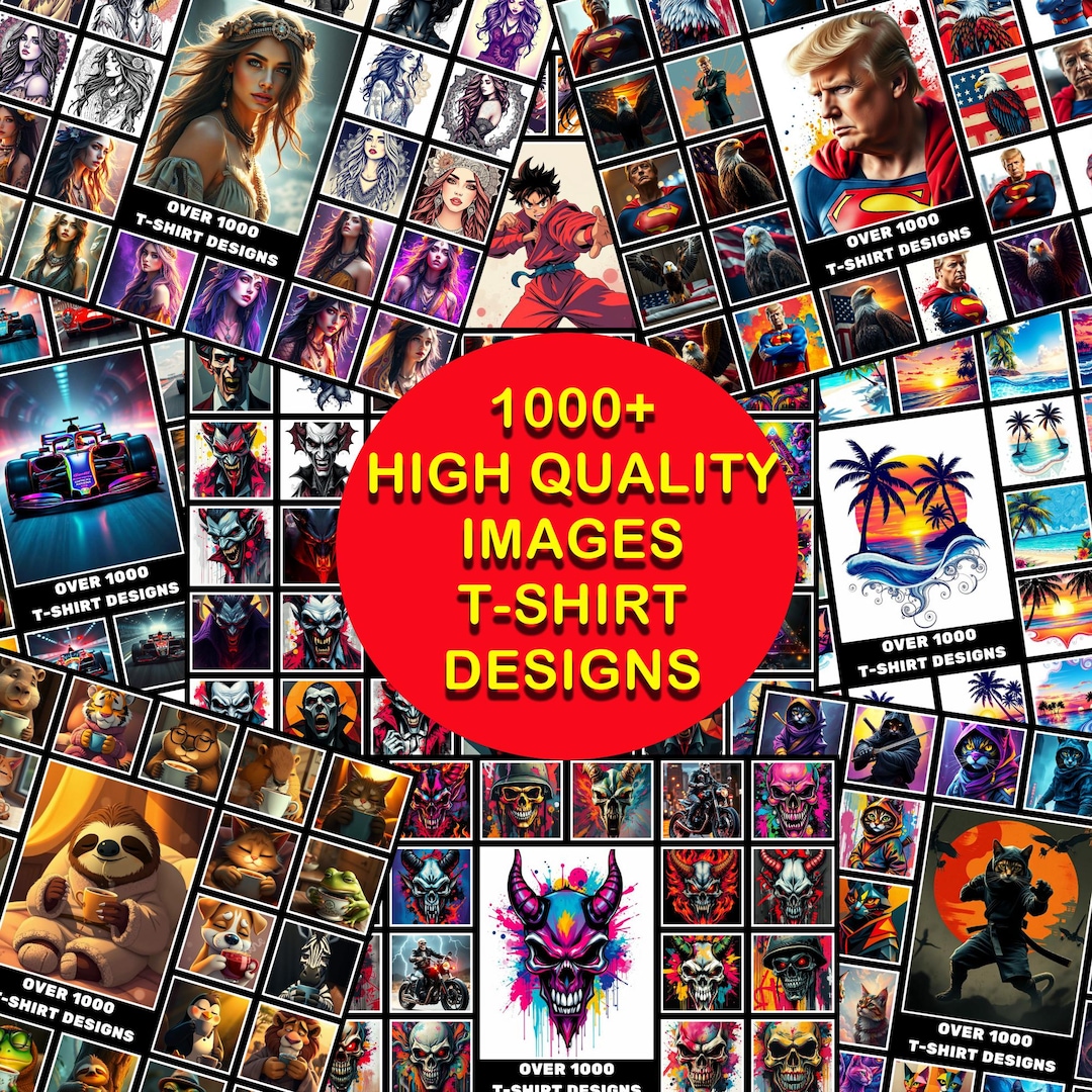 1000+ High-quality T-shirt Designs Bundle | 300 DPI Pngs for Men ...