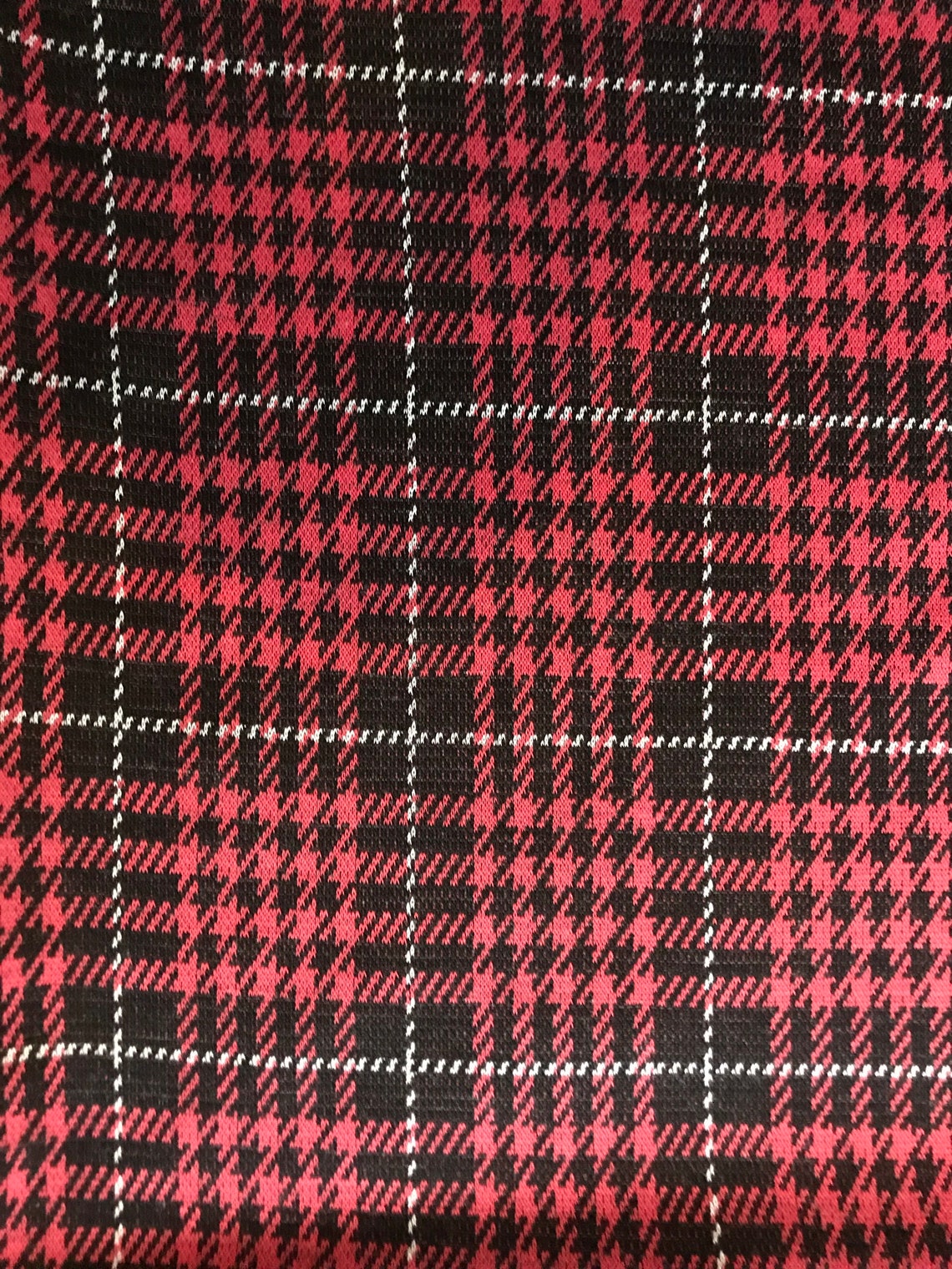 Beautiful Red Houndstooth Pattern Scarf - Etsy