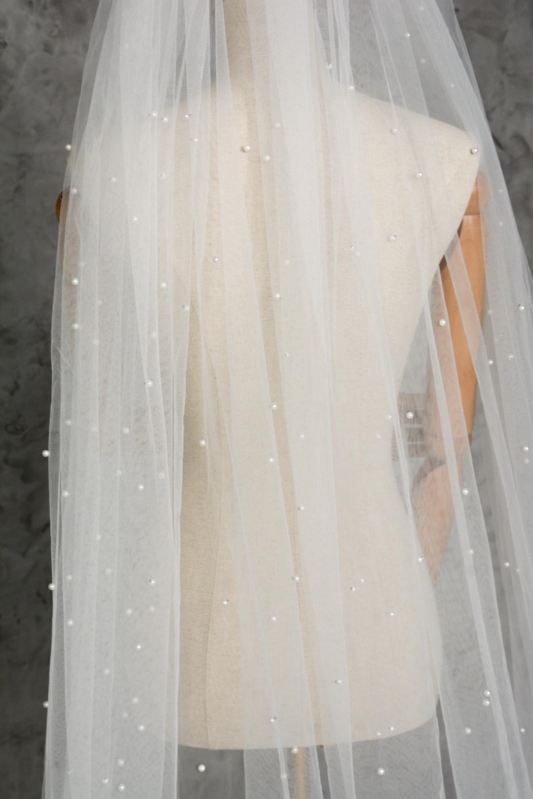 Wedding Veil With Pearls, Bridal Pearl Veil, Pearl Wedding Veil, Pearl ...
