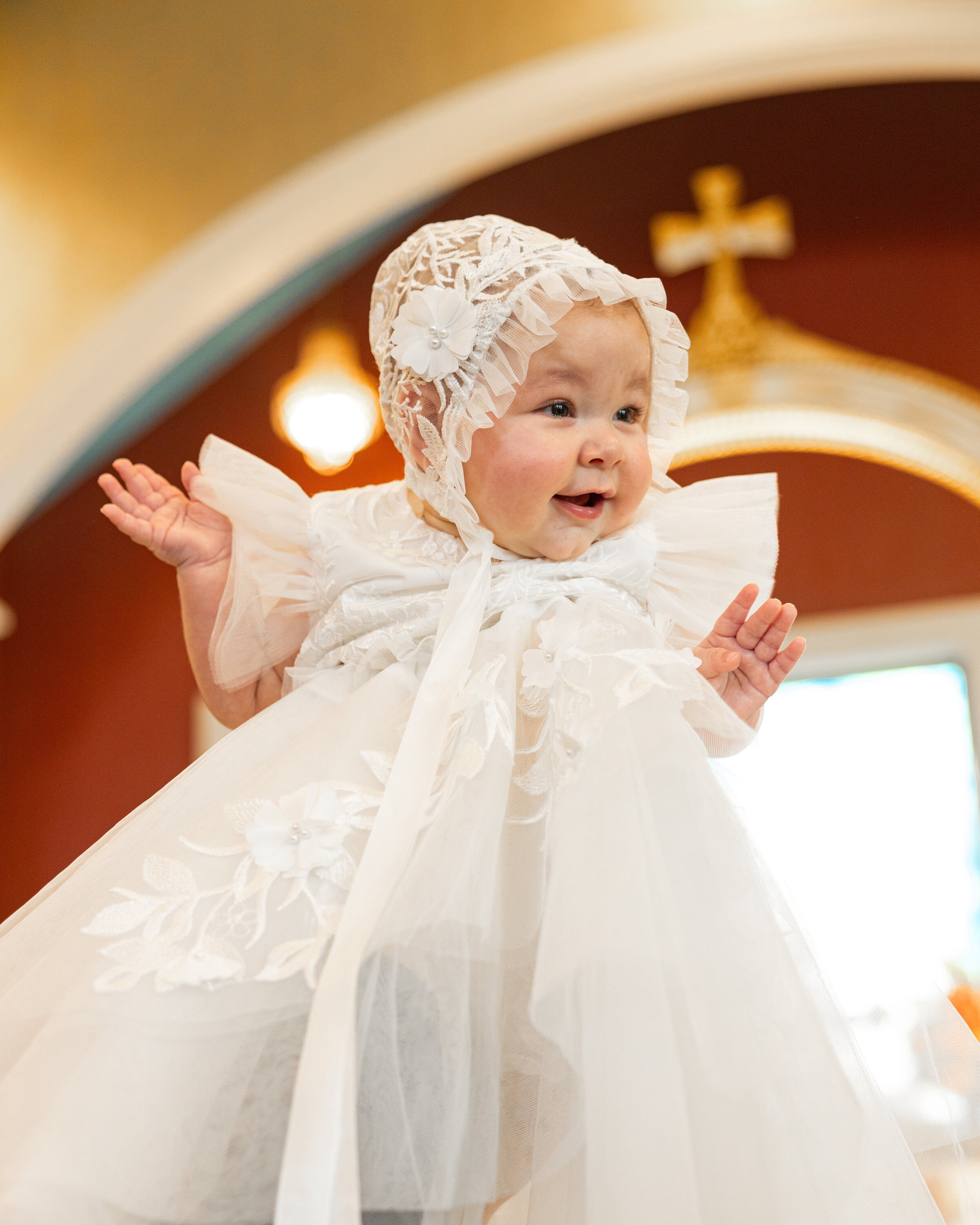 Baptism Bodysuit With Removable Skirt, Christening Baby Outfit, Baptism ...