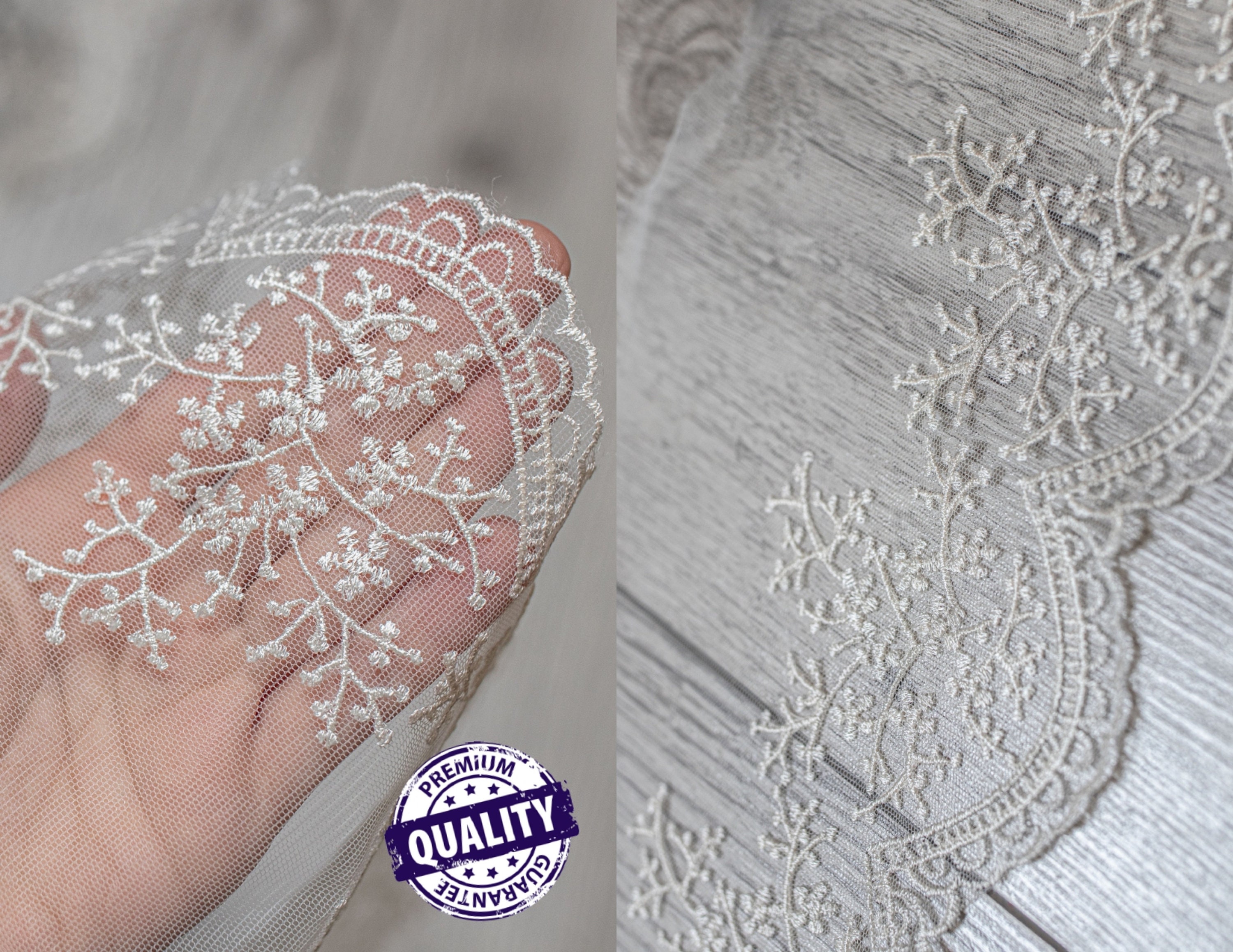 Lace trimming white floral lace trim alencon trimming ivory | Etsy