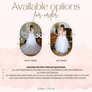 White Puffy Flower Girl Dress Lace, Toddler Wedding Dress, Flower Girl ...