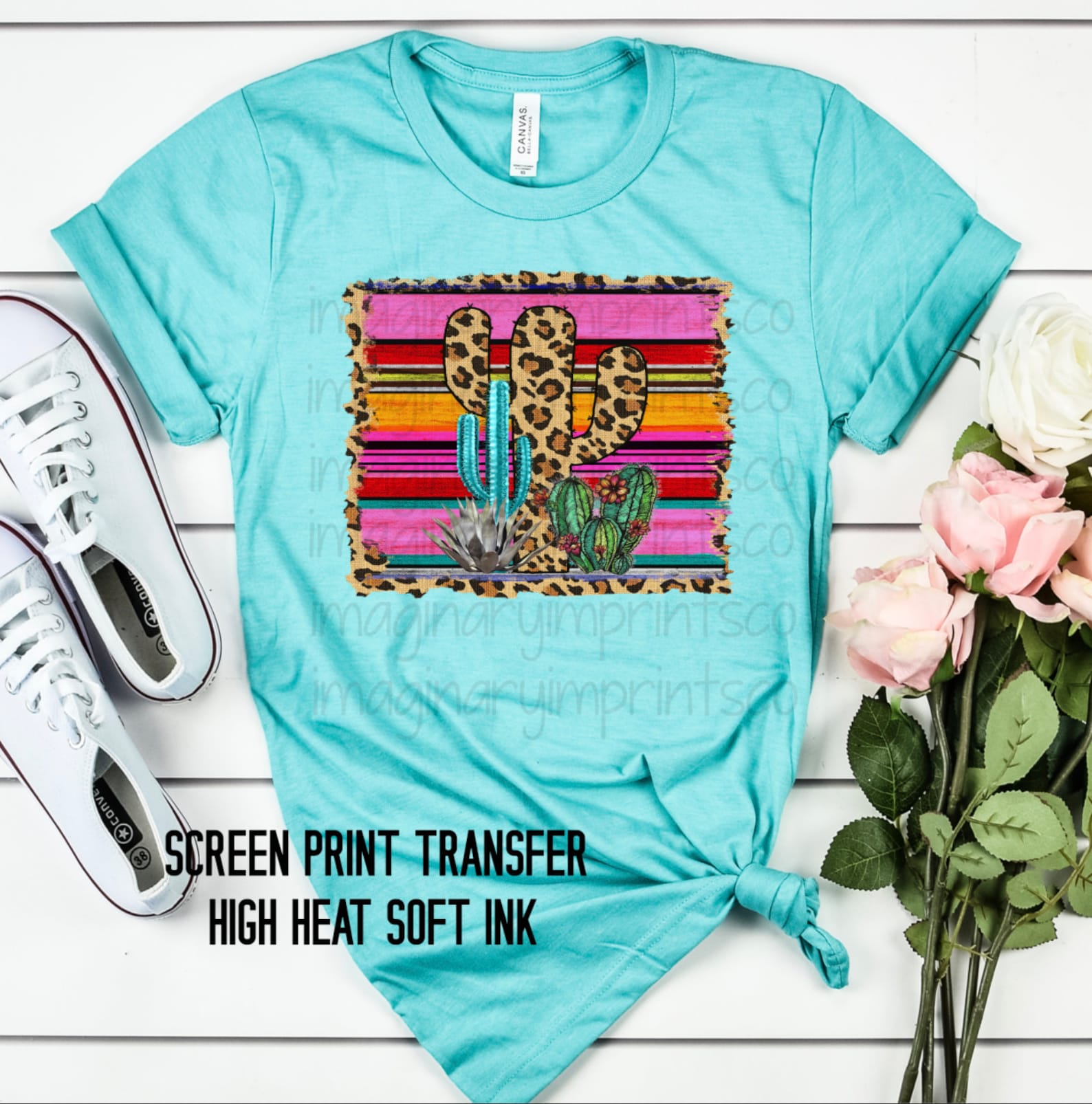 Cactus Serape High Heat Screen Print Transfer RTS Screen Print Transfer ...