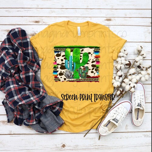 Cactus Serape High Heat Screen Print Transfer RTS Screen - Etsy
