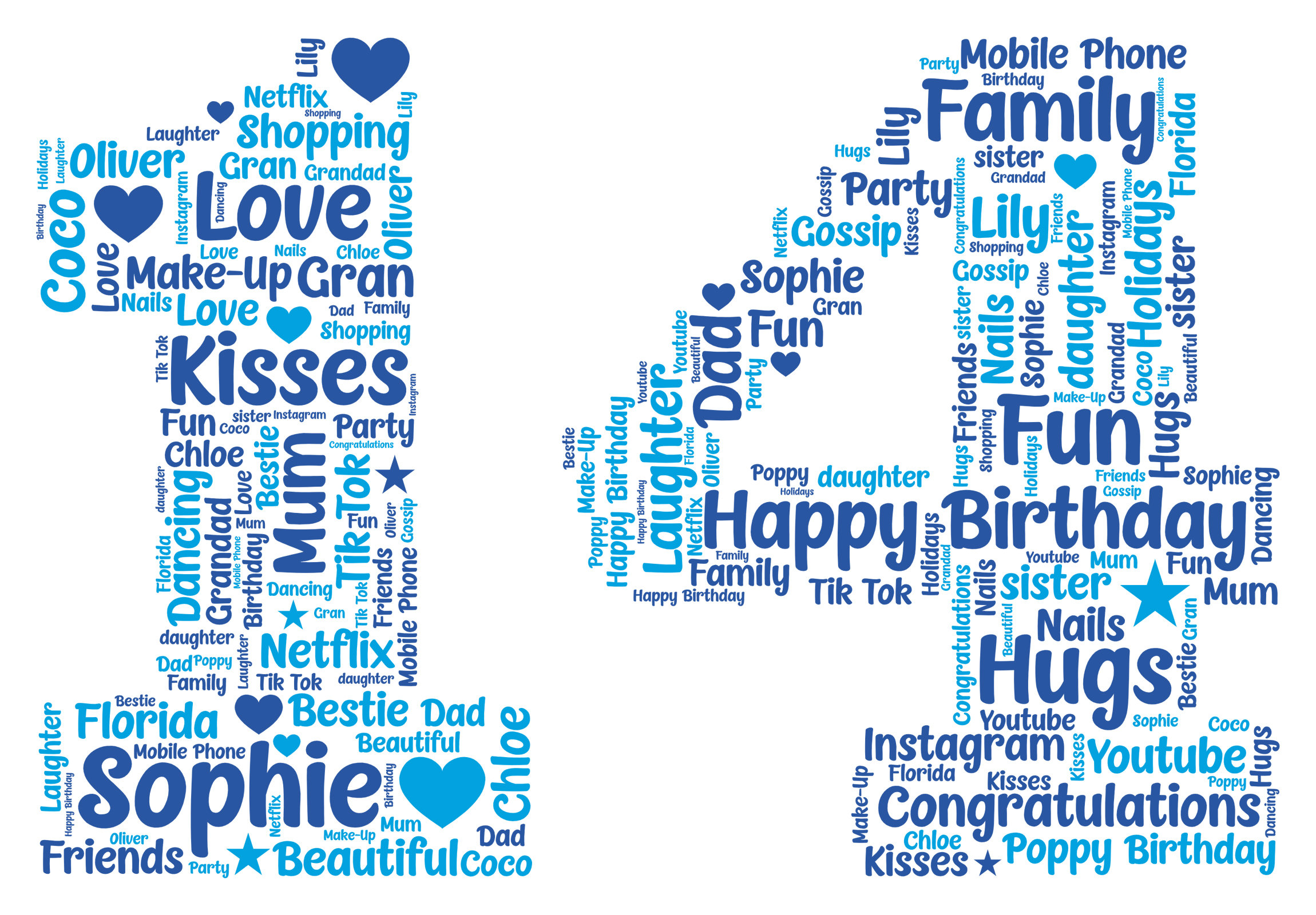 Personalised Birthday Gifts 14th Birthday Gifts for her | Etsy