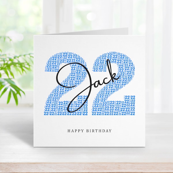 22nd Birthday Card - Etsy UK
