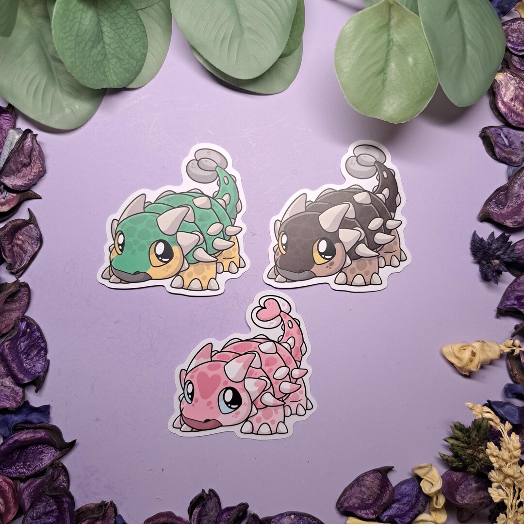 Matte Ankylosaurus Sticker - Etsy