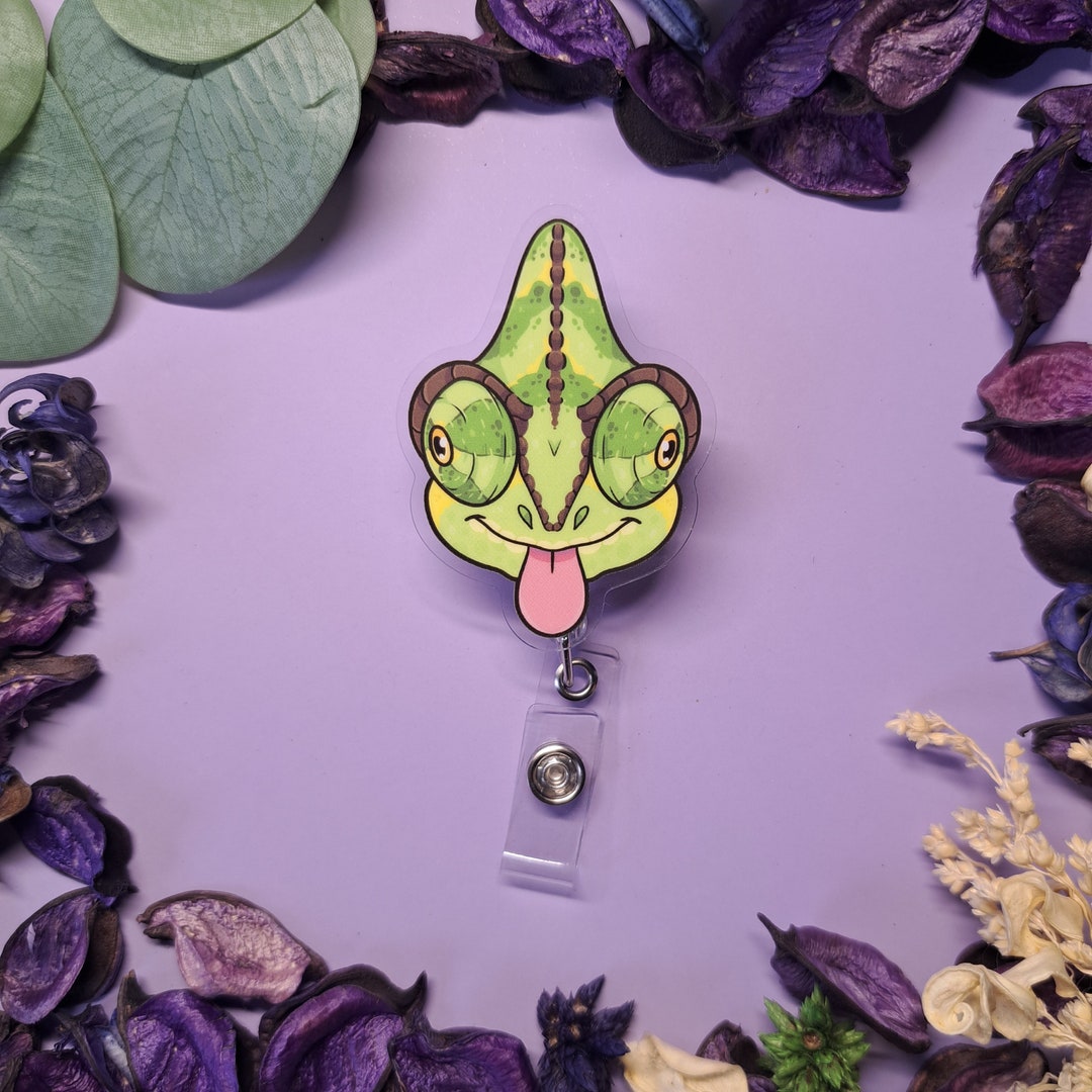 Chameleon Badge Holder - Etsy