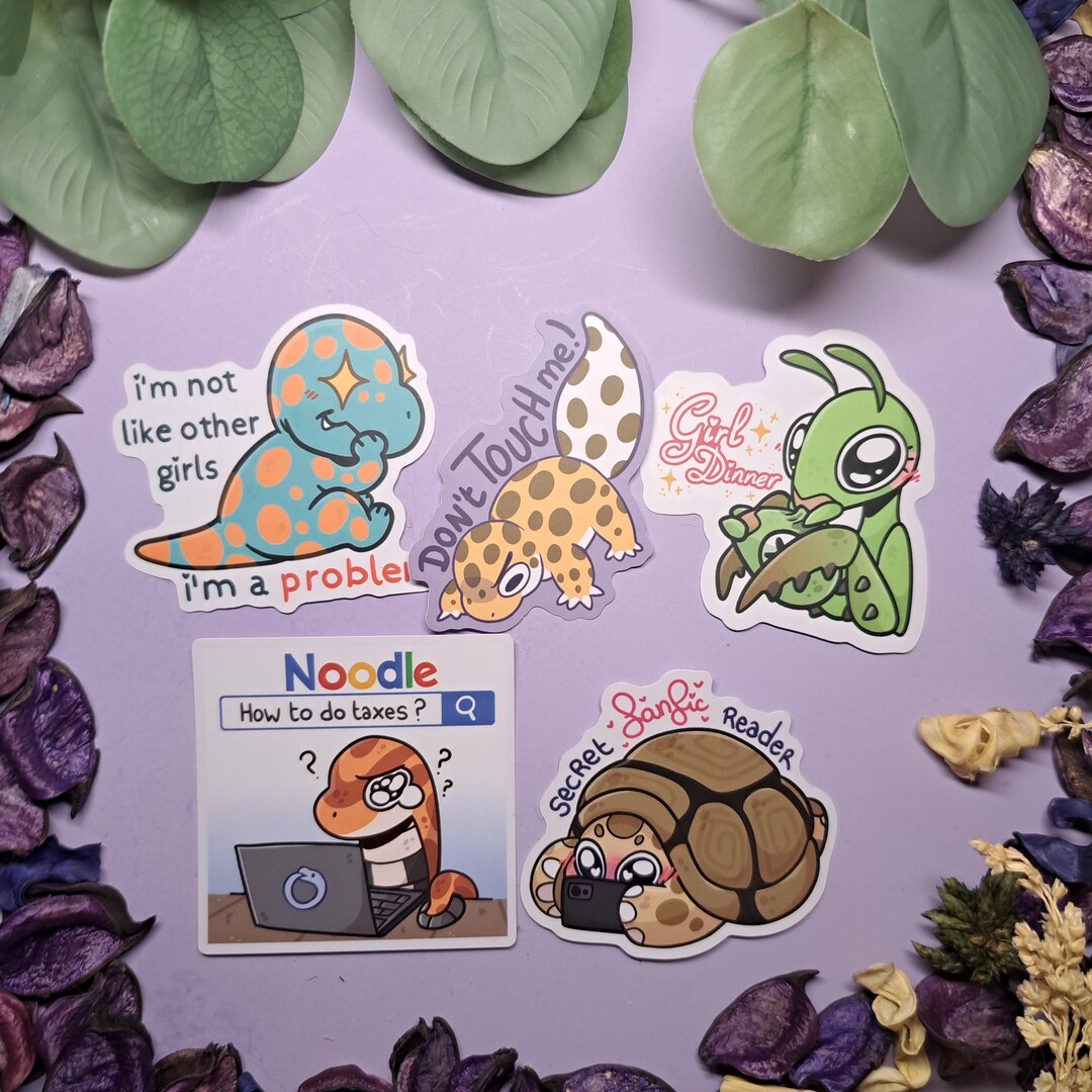 Matte Meme Reptile Sticker - Etsy