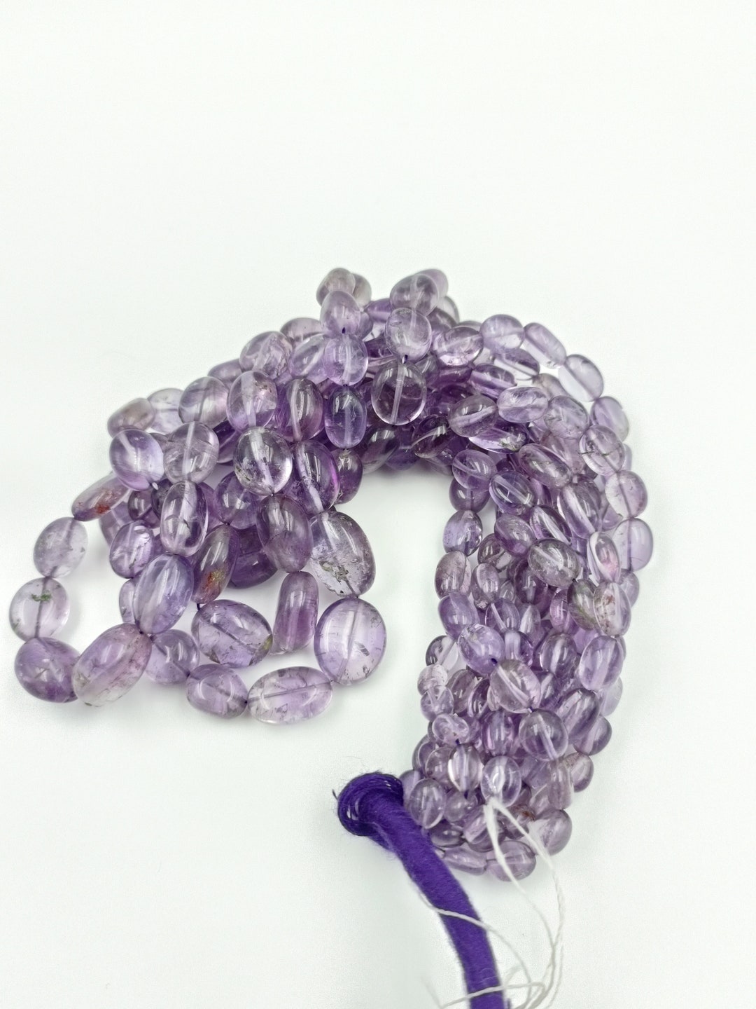 Purple Amethyst Smooth Oval Shape Gemstone Beads-natural Amethyst ...