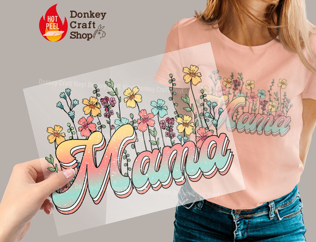 Floral Mama DTF Transfers, Ready to Press, T-shirt Transfers, Heat ...