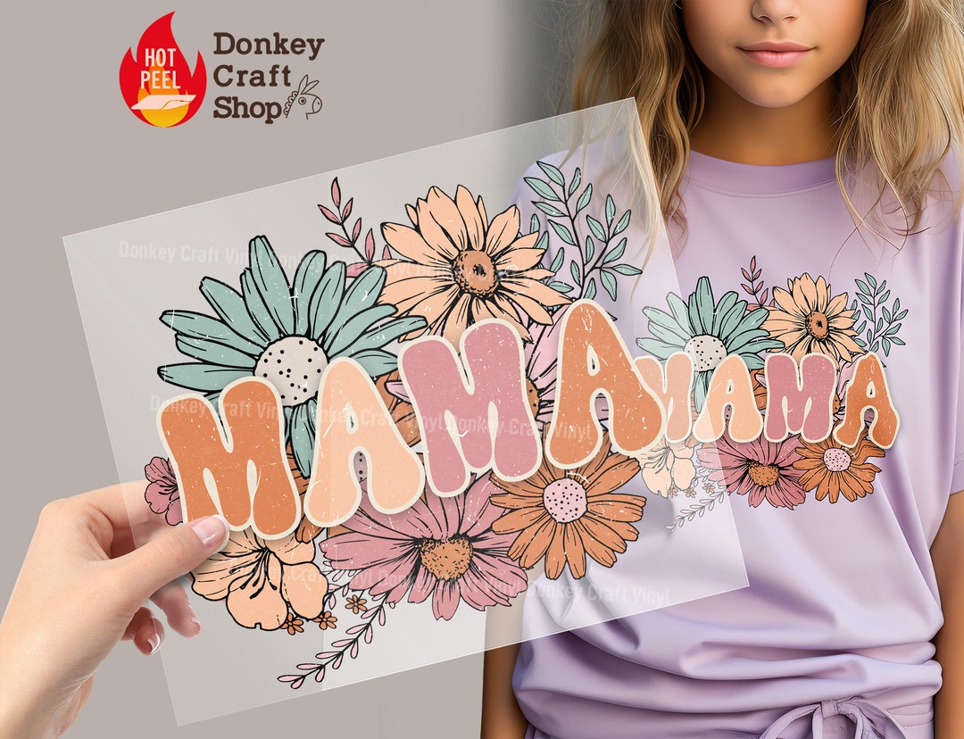 Floral Mama DTF Transfers, Ready to Press, T-shirt Transfers, Heat ...