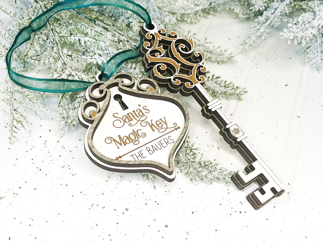 Santa's Magic Key Personalized Wood Ornament, Custom Child Ornament ...