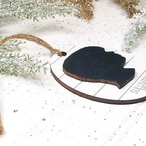Custom Silhouette/profile Wood Ornament, Keepsake Shadow Christmas ...