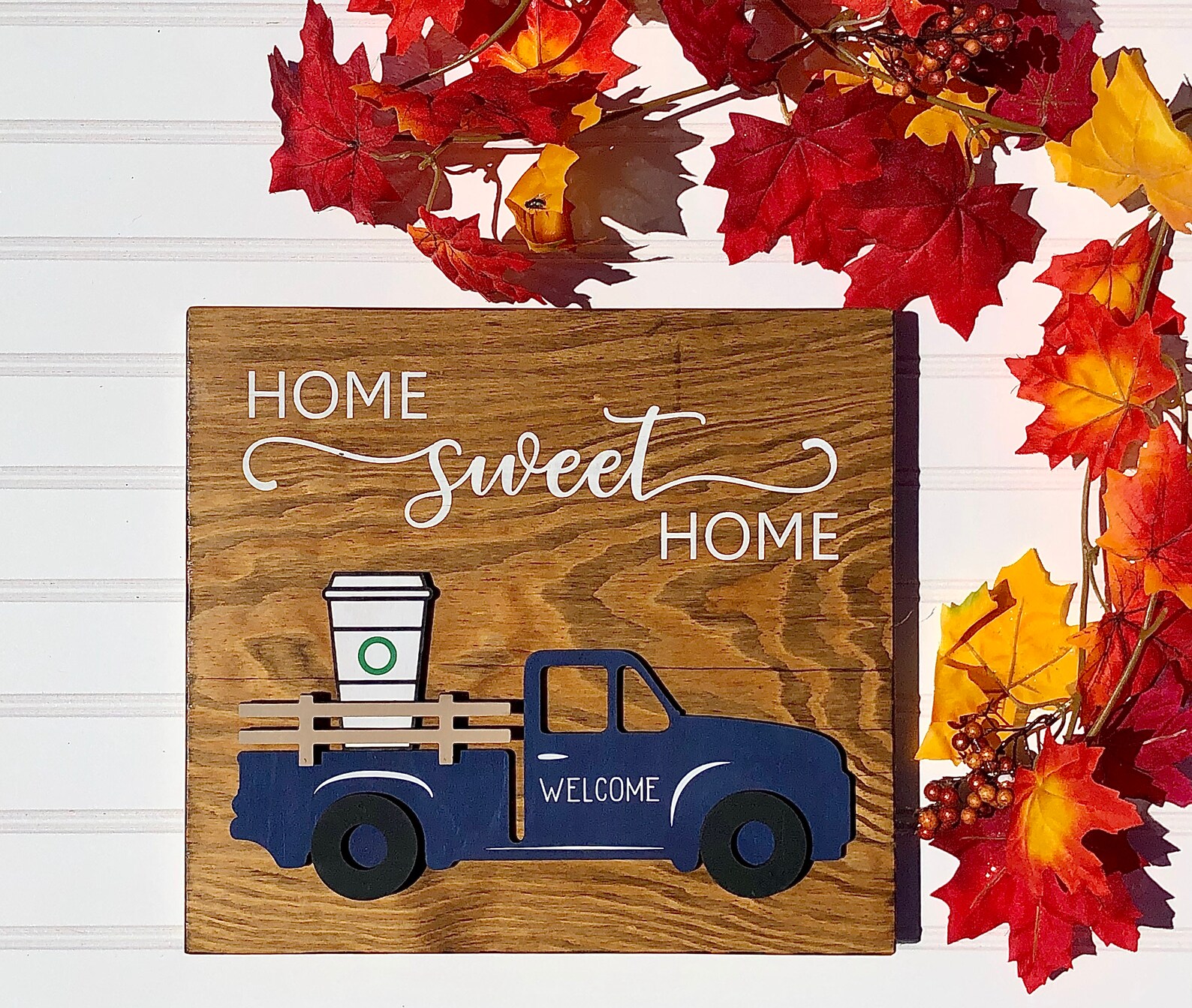 Home Sweet Home Hand Painted Interchangeable Truck Sign / | Etsy