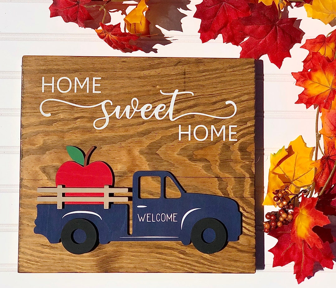 Home Sweet Home Hand Painted Interchangeable Truck Sign / Custom Sign ...