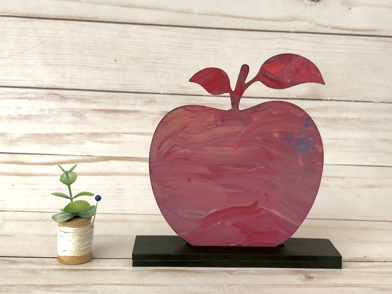 Personalized Apple Name Plate Teacher Name Plate Back to - Etsy