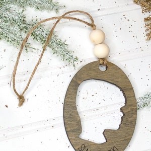 Custom Silhouette/profile Wood Ornament, Keepsake Shadow Christmas ...