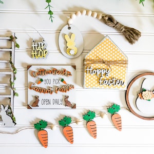 DIY Easter Theme Tiered Tray Sign Bundle, Craft Night Sign Set, Great ...