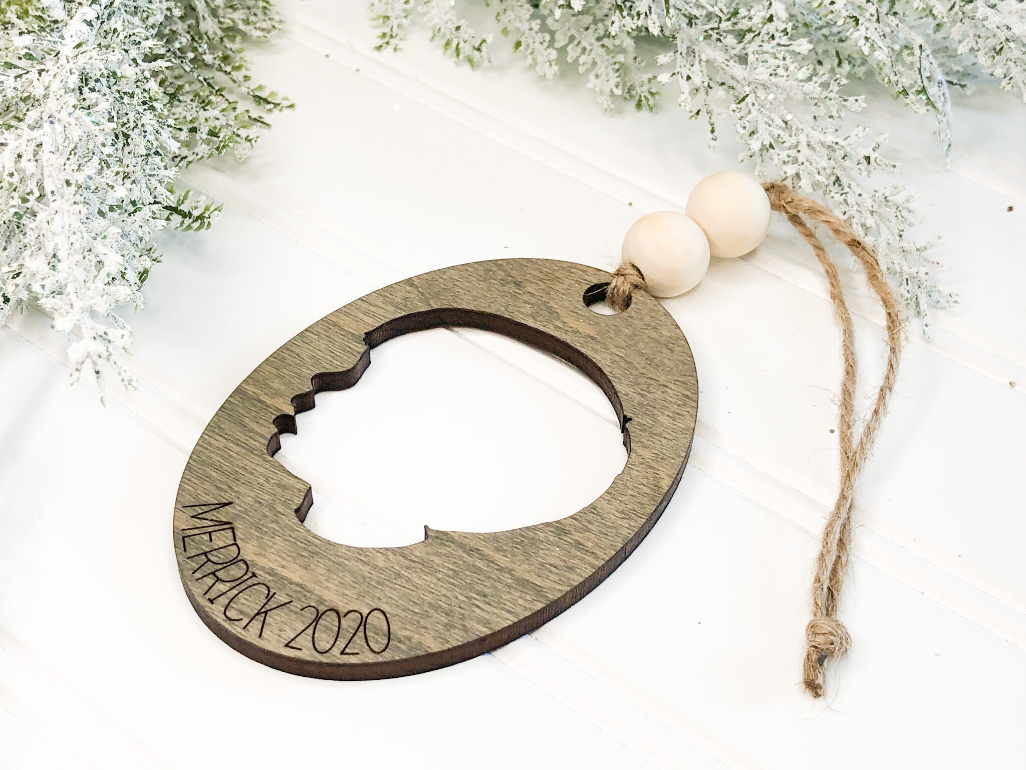 Custom Silhouette/Profile Wood Ornament Keepsake Shadow | Etsy