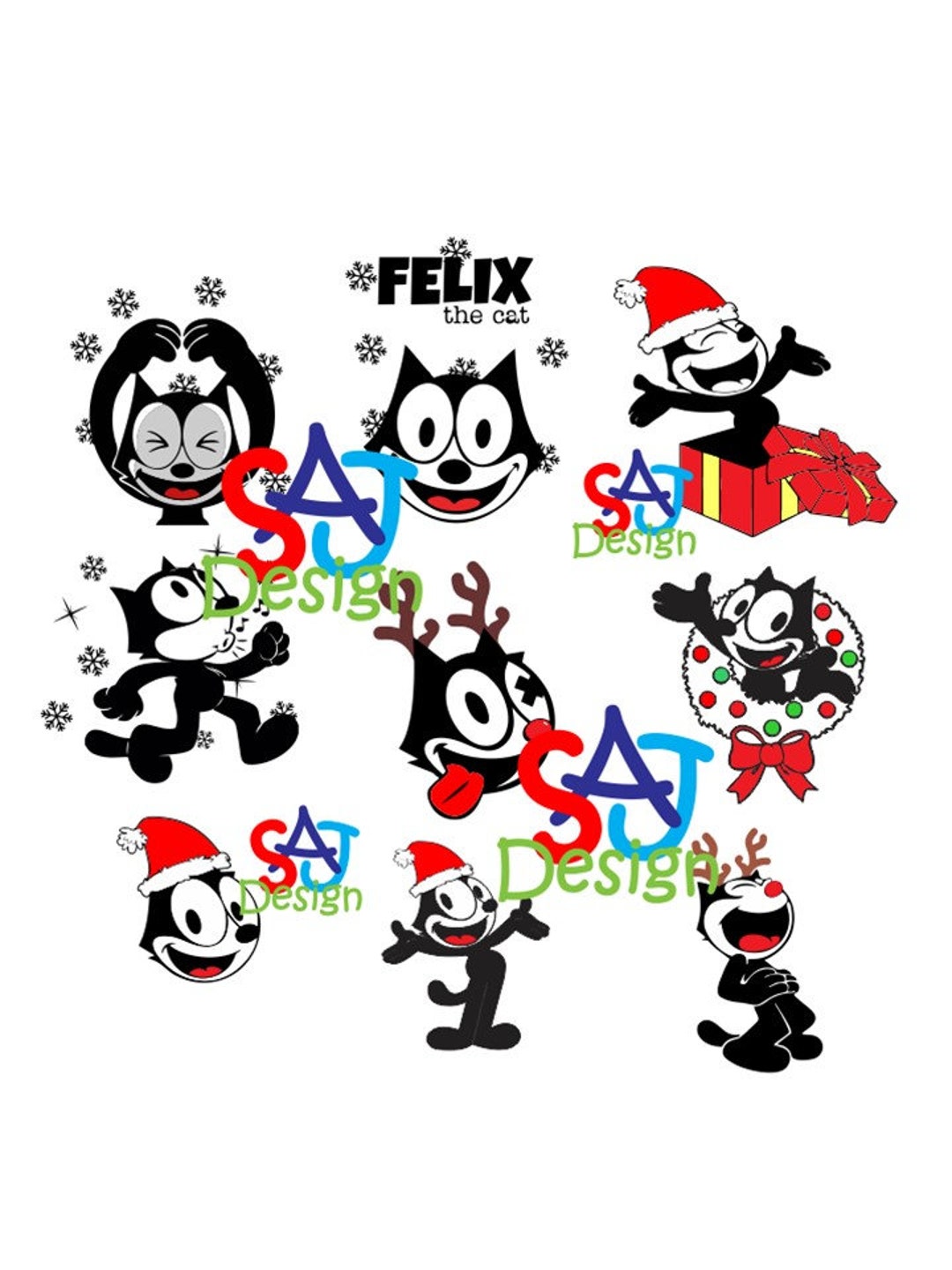 Felix the Cat Christmas - Etsy