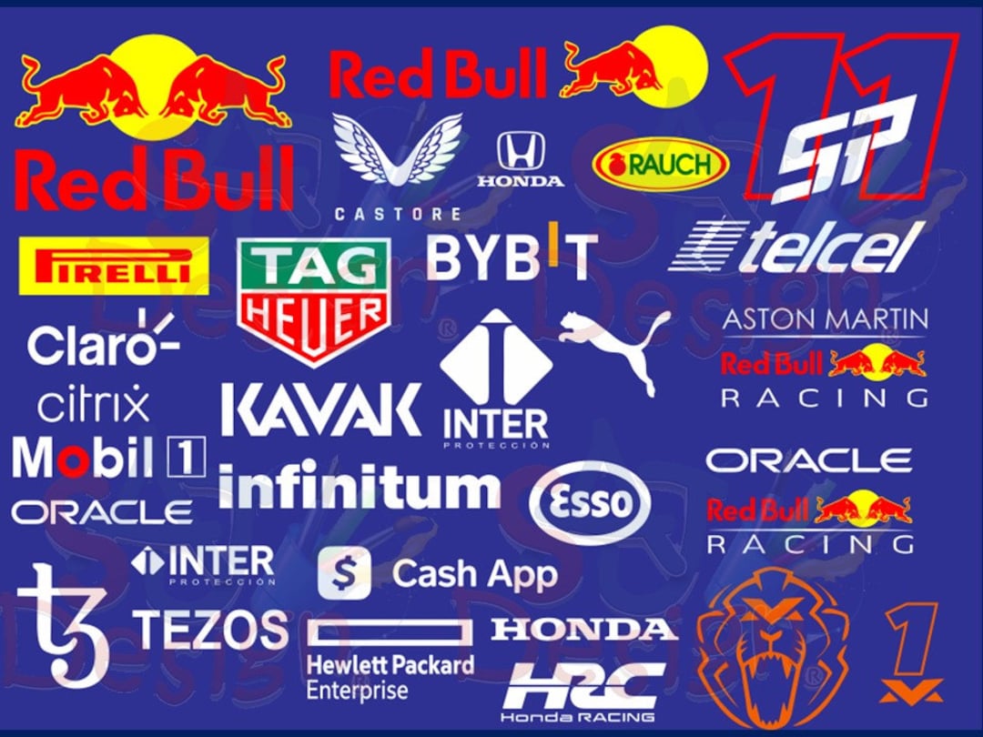 RedBull logos F1 - Etsy España