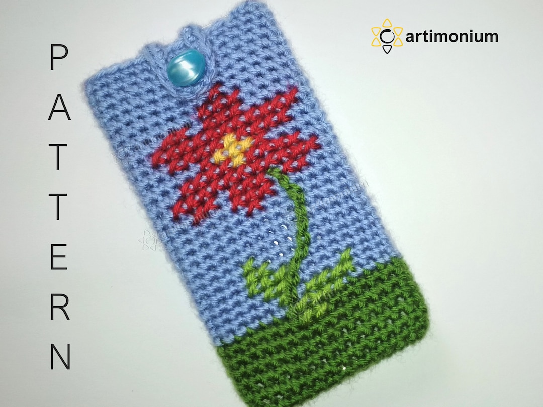 CROCHET PATTERN Phone Case FLOWER Cover Pdf Instant Download - Etsy