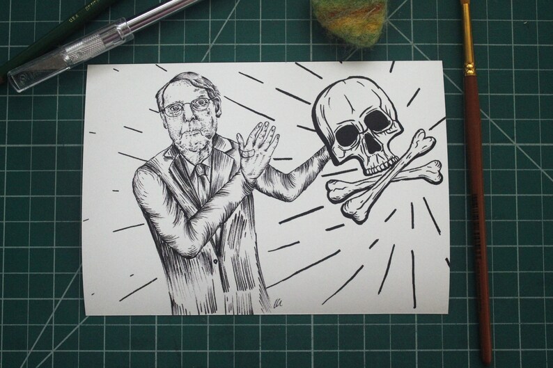 Mitch Mcconnell Dodging Death Art Print 5" X 7" - Etsy