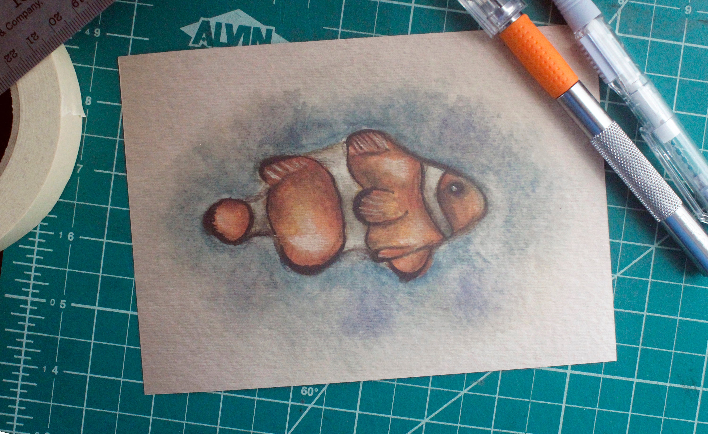 Clownfish Painting Poster Print 5" X 7" - Etsy