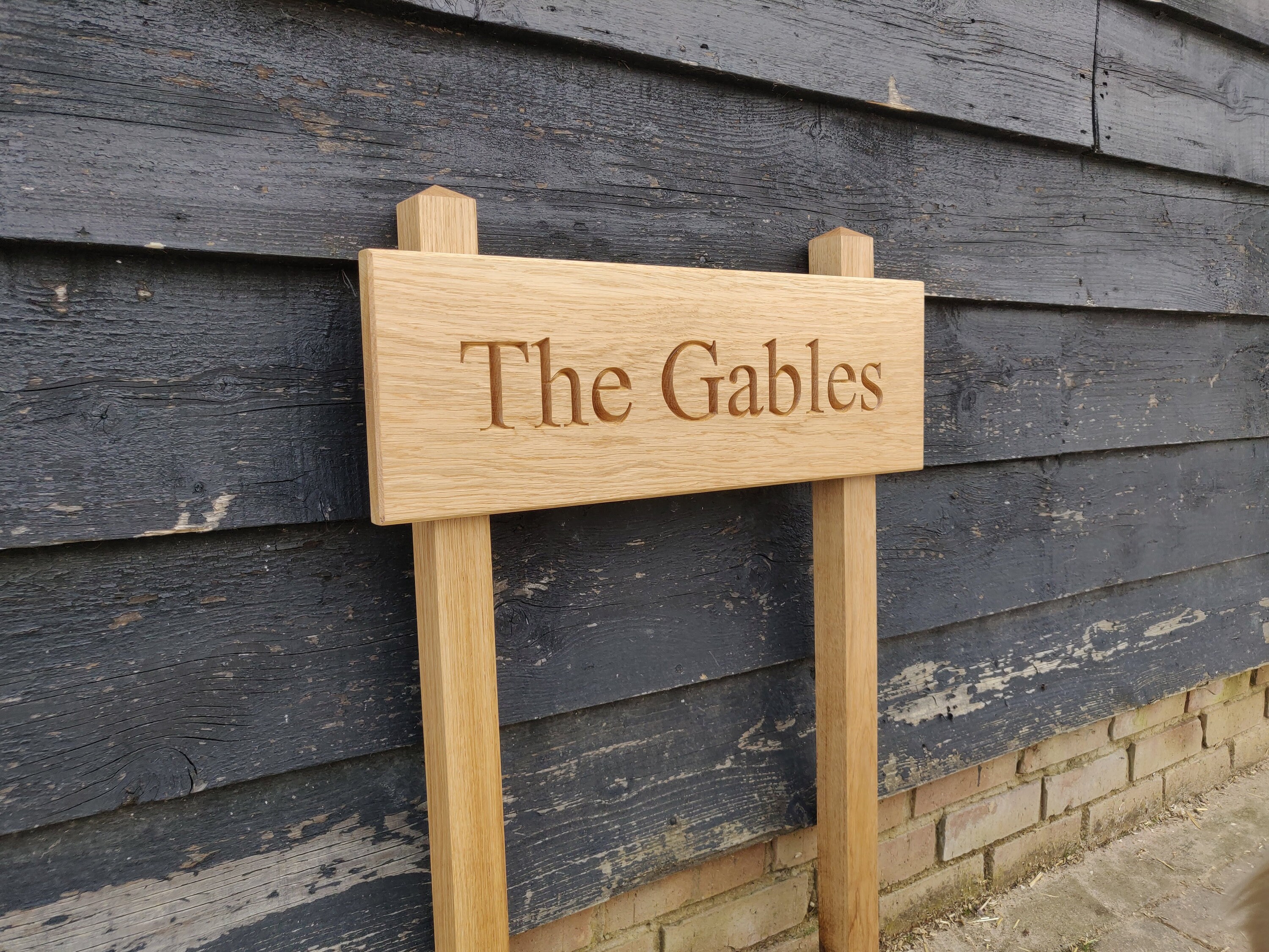 Solid Oak Engraved House Signs *personalized - Handmade in the UK ...