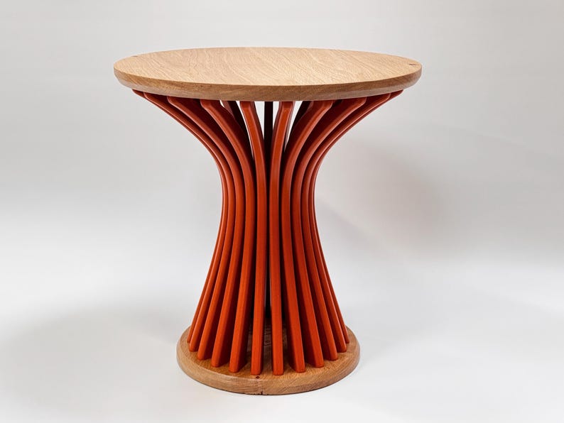 Oak Pedistal Side Tables Different Colours *UK Made by Hand* - Etsy UK