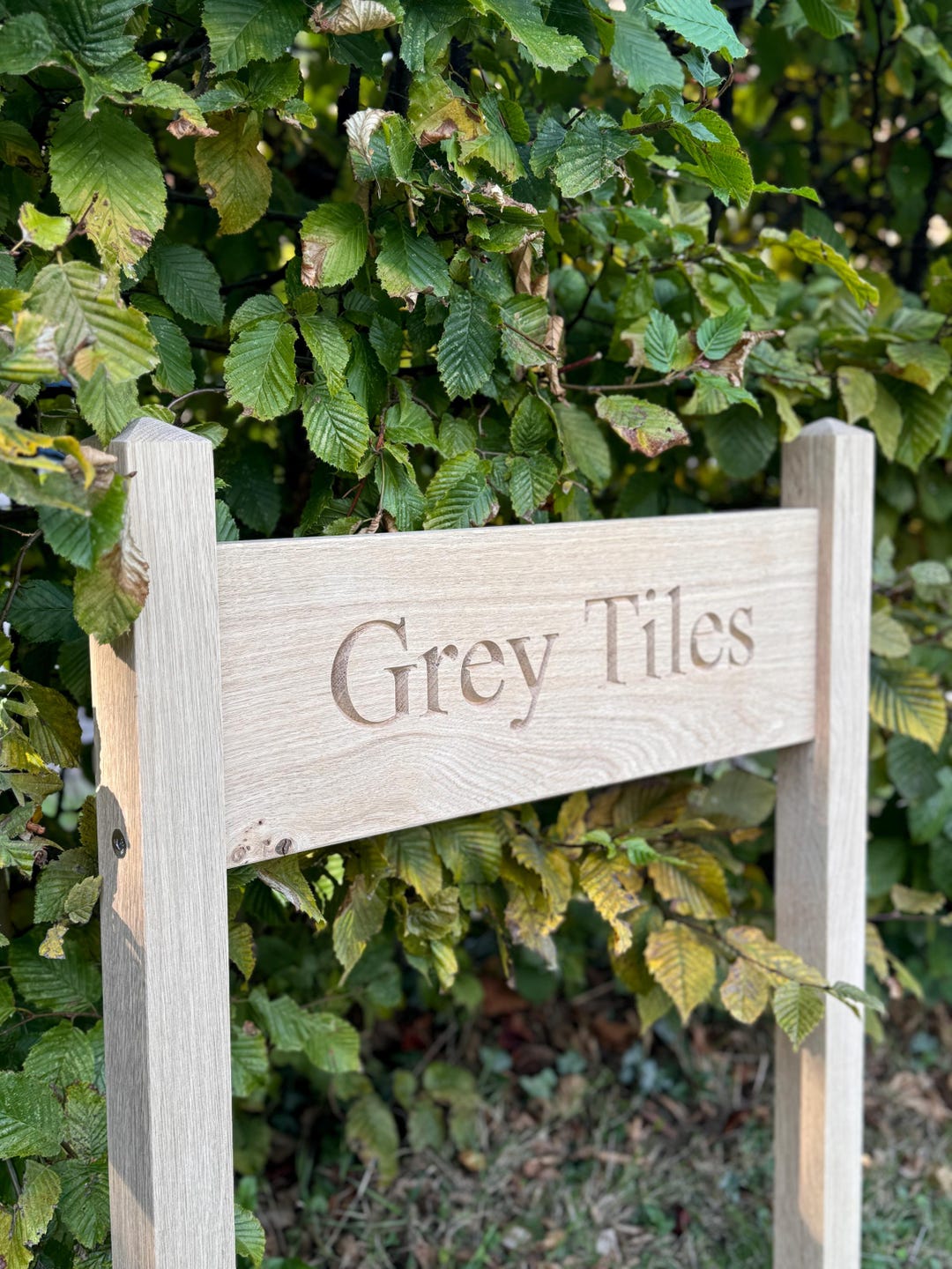 Personalised Handmade Solid Oak House Sign - Etsy UK