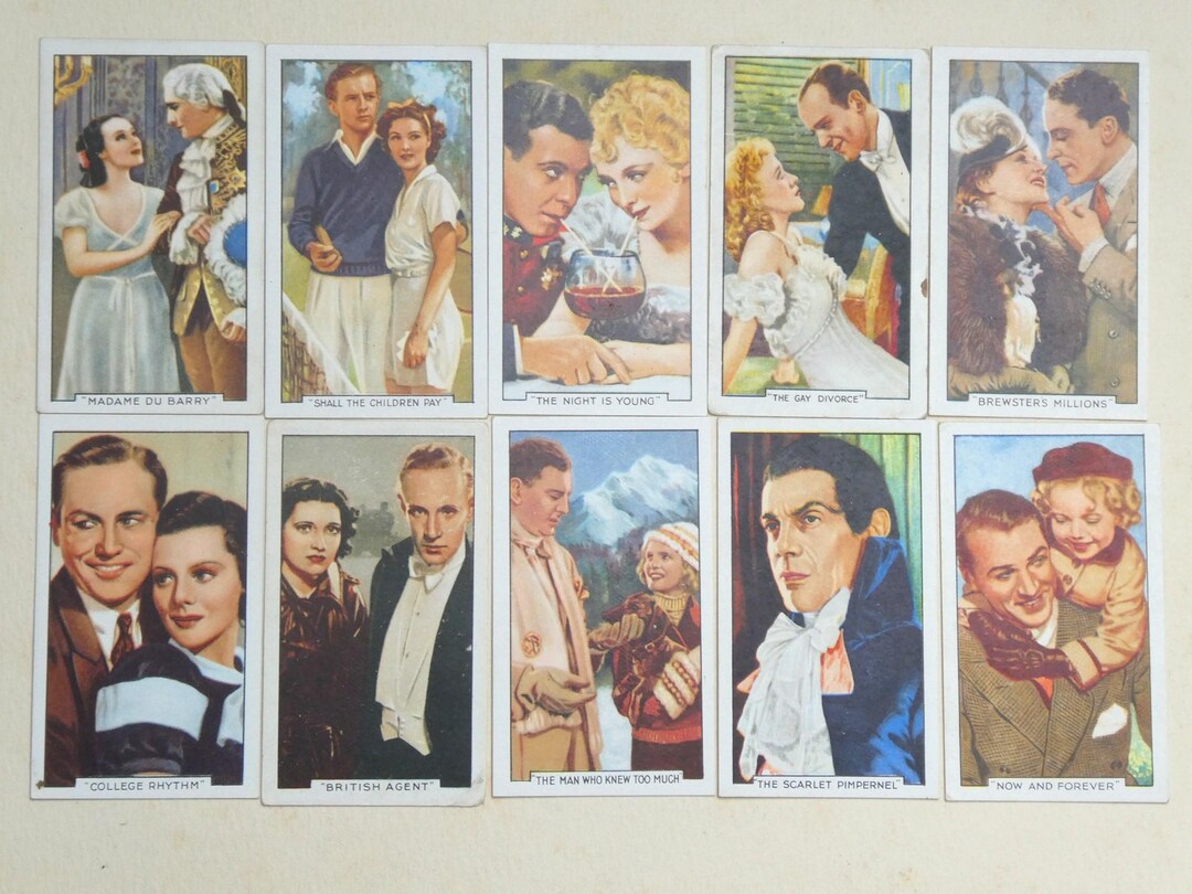 Famous Film Scenes | 1935 Gallaher's Cigarette Cards | Set of 48 ...