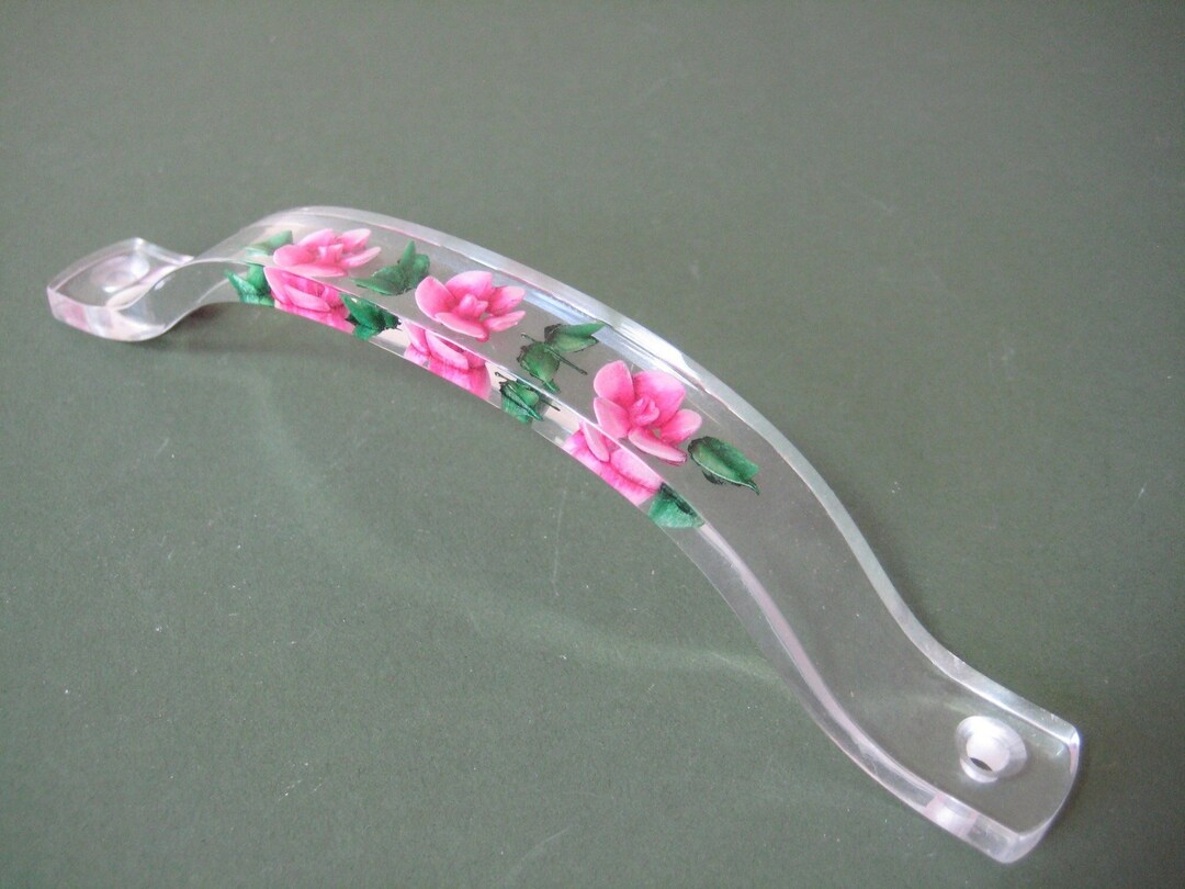 1950's Lucite Back Engraved Pull Handle 16.5cms Long 1950's Handles ...