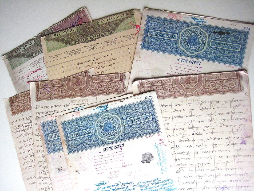 Old Indian Legal Documents, 1930's, 40's | Original Handwritten Hindi ...