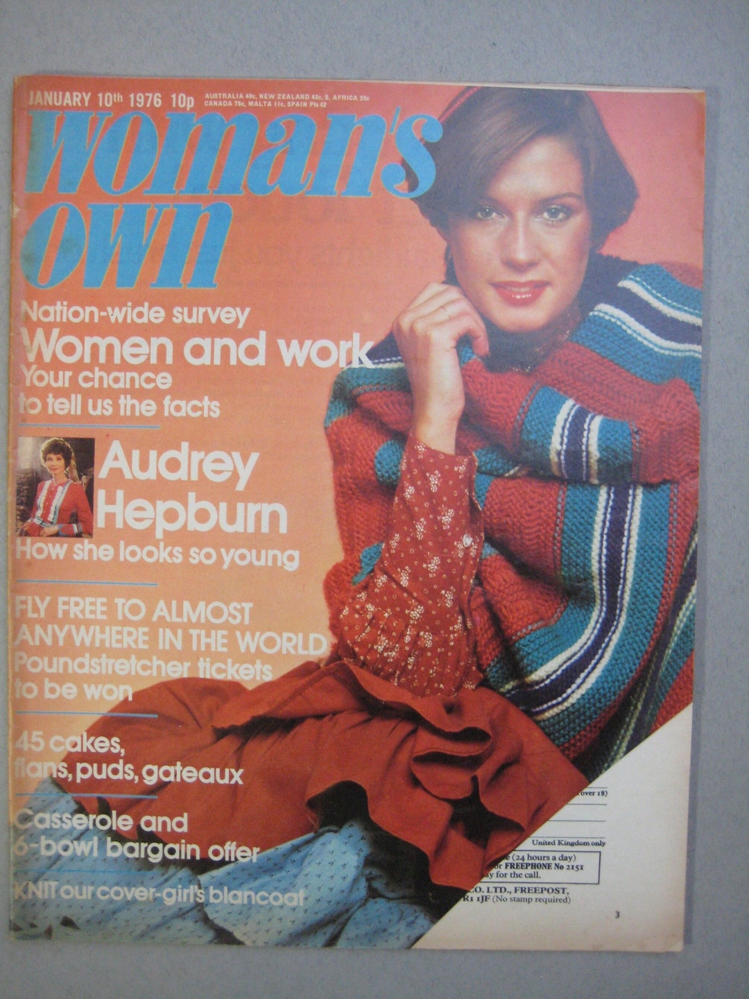 Woman's Own Magazine, 1976 January Vintage Fashion Magazine Sewing ...