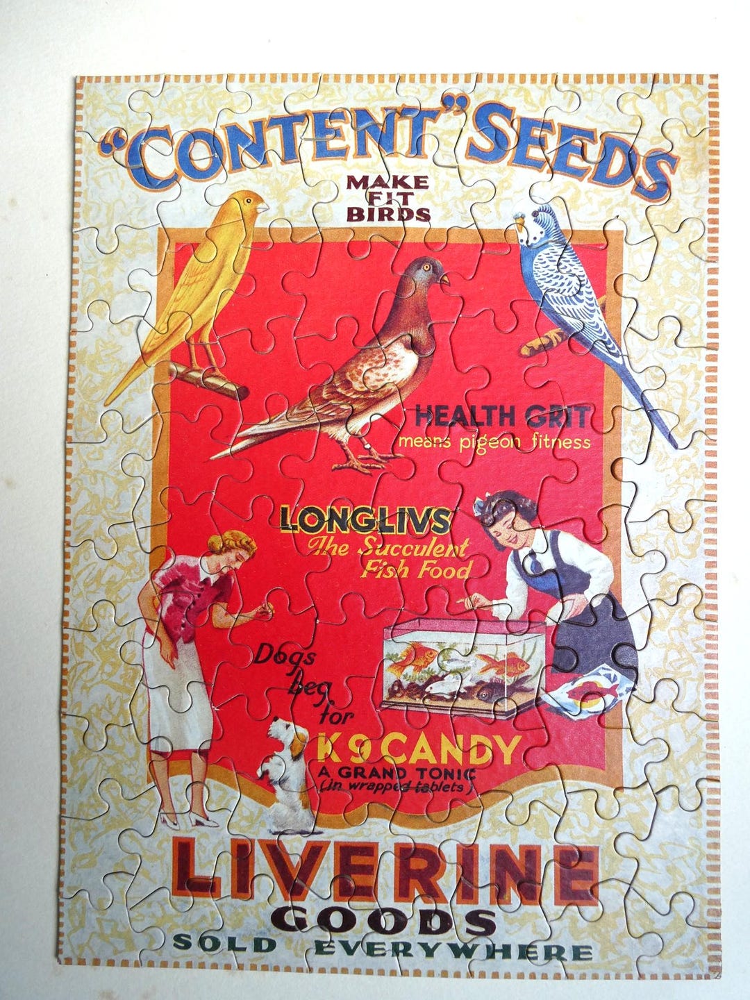 Content Seeds Advertising Jigsaw Puzzle | 1930's Jigsaw Puzzle ...