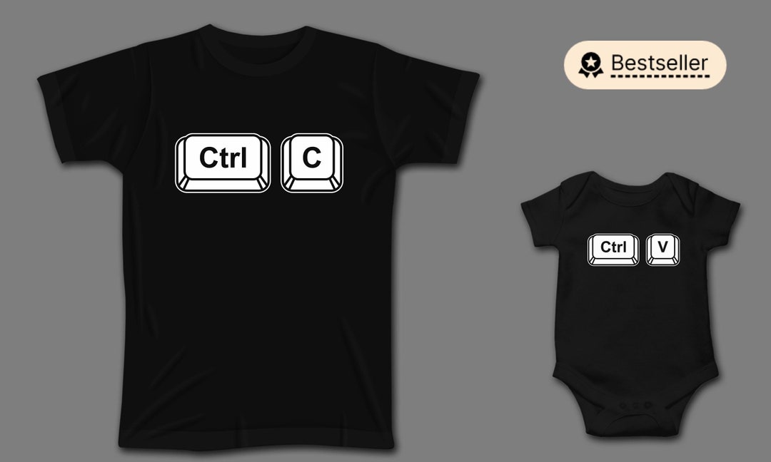 CTRL C & CTRL V Matching Father Baby Gift Set, Baby Boy and Baby Girl ...