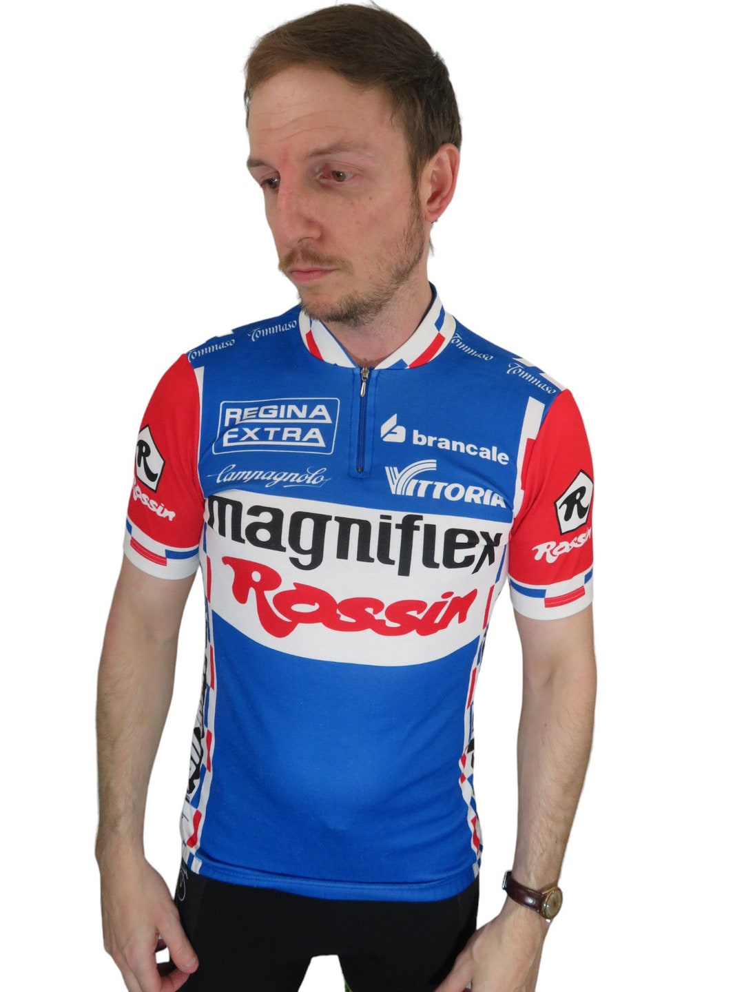 Vintage 80s 90s Tommaso Made in Italy Magniflex Rossin Pro Team Cycling ...