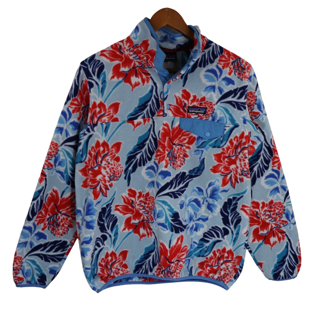 Y2K Patagonia Manoa Hawaiian Floral Aloha All Over Print Synchilla ...