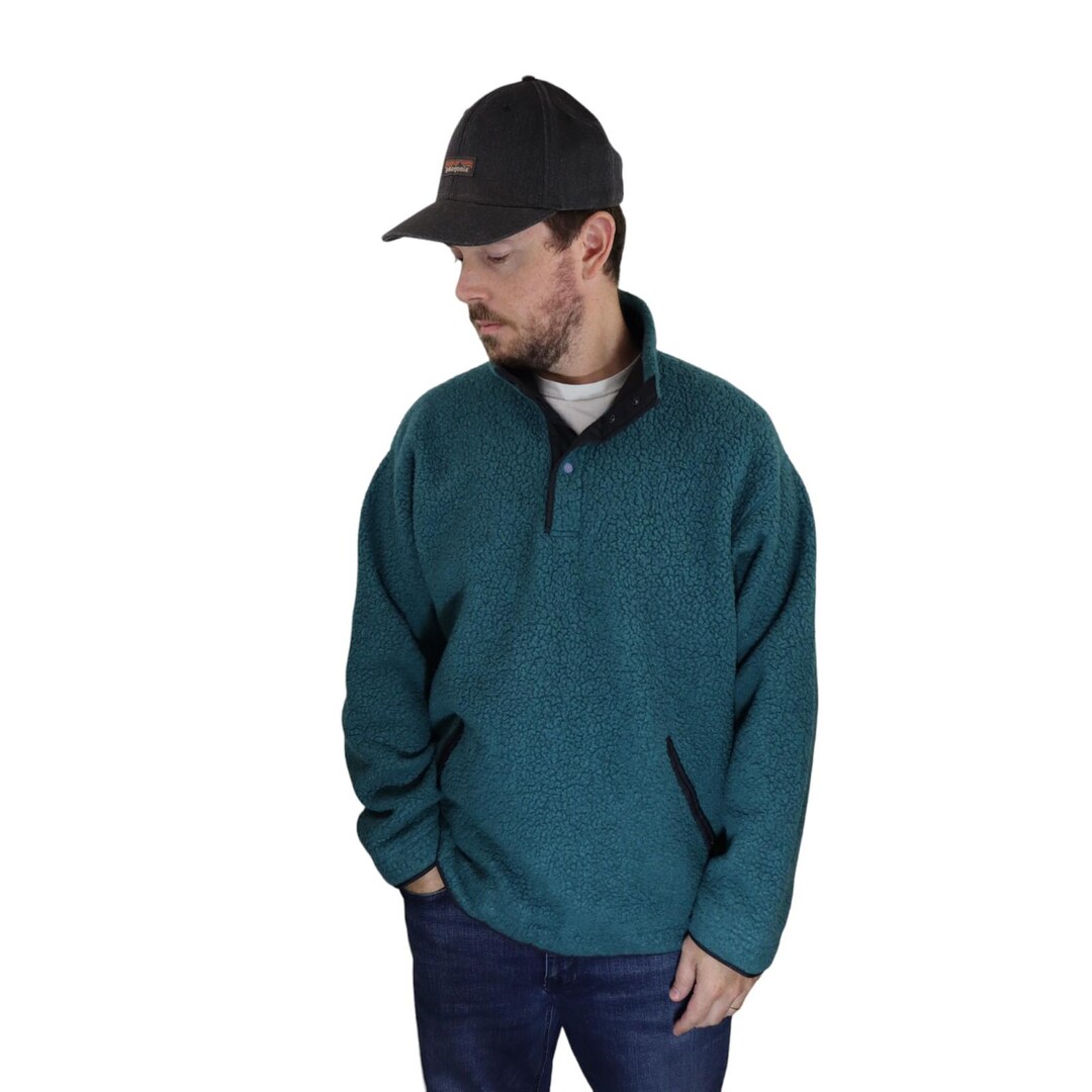 Vintage 90s Patagonia Made in USA Relaxed Baggy Retro-x Wooly-t Deep ...