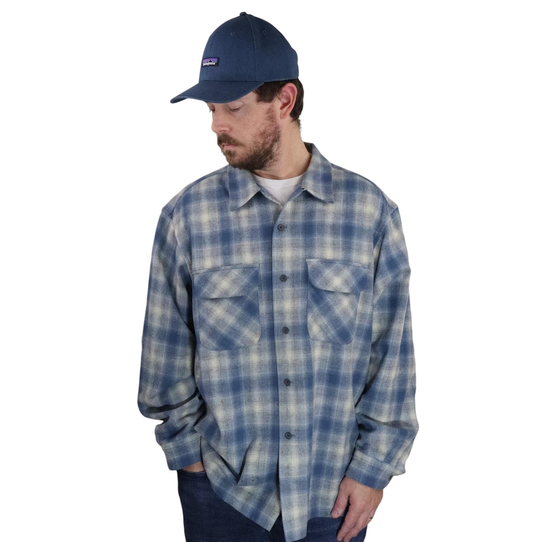 Vintage Limited Edition Pendleton Ombre Shadow Plaid Virgin Wool Loop ...