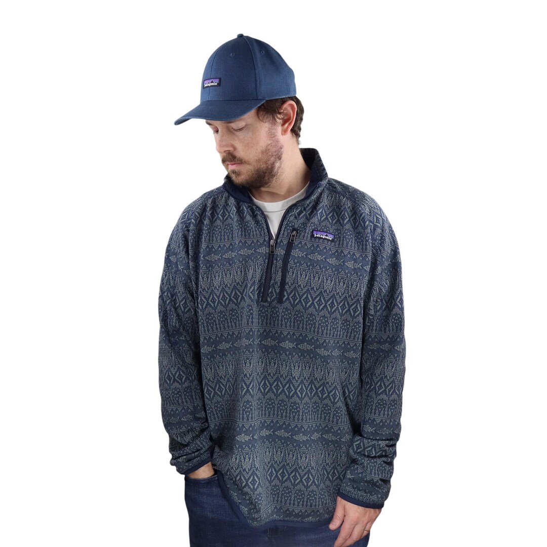 Vintage Y2K Patagonia Falconer Legend Fish Trout Aztec Tribal Woven ...