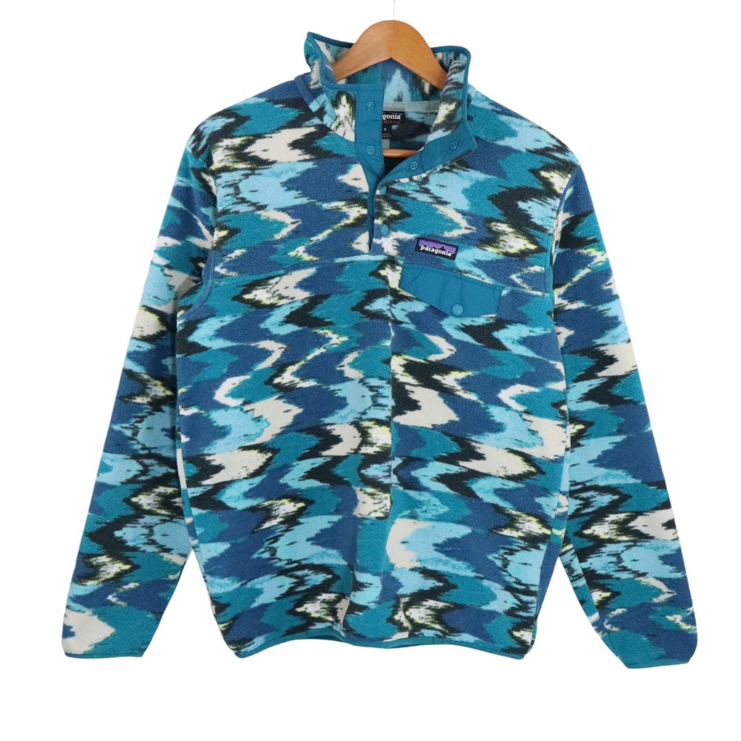 Vtg Patagonia Trout Tails Elwah Blue Aztec Tribal Geo Southwestern ...