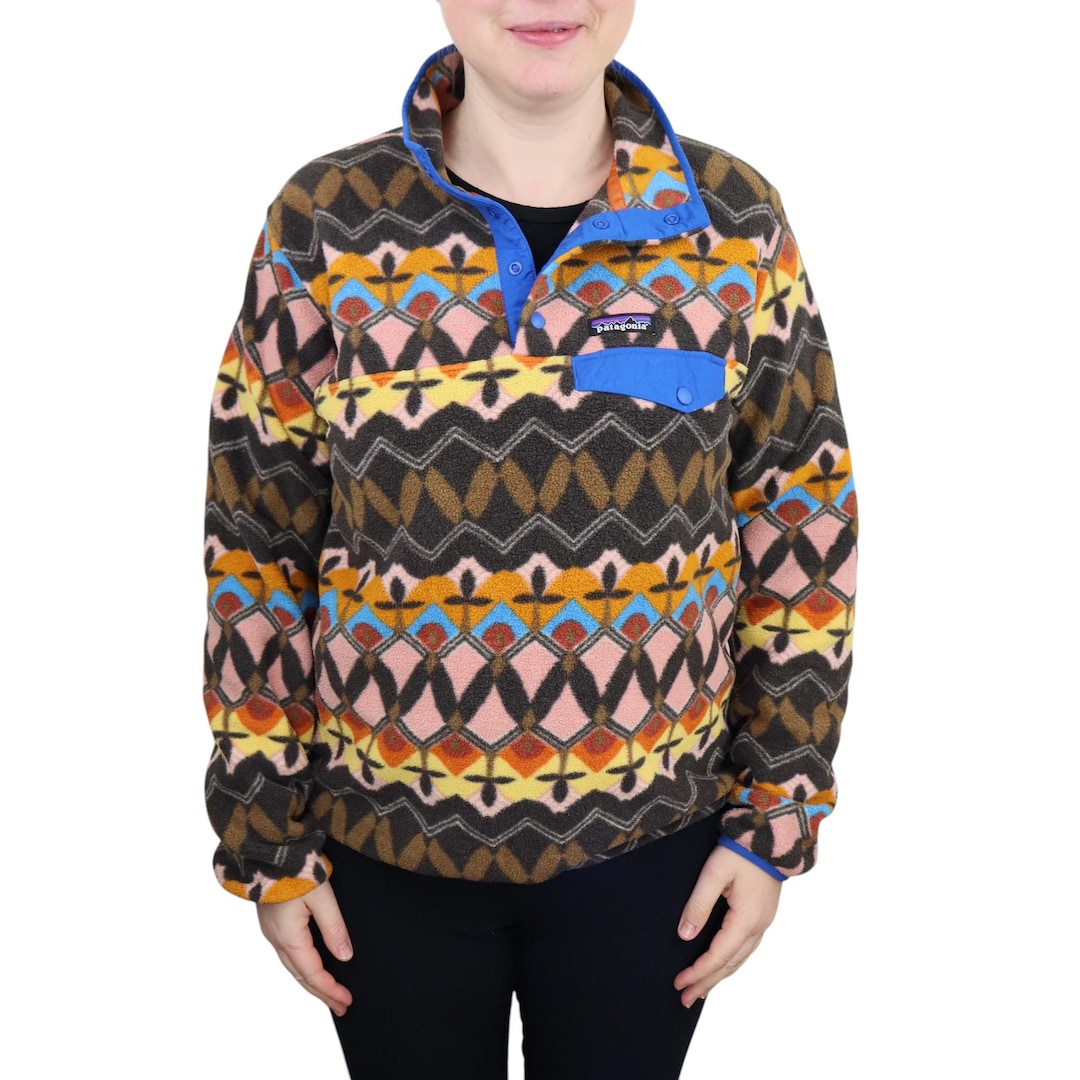 Y2K Patagonia Aztec Champions Big Anthos Pink Tribal All Over Print ...