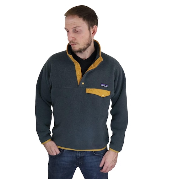 Vintage Y2K Patagonia Baggy Synchilla Fleece Snap-T P… - Gem