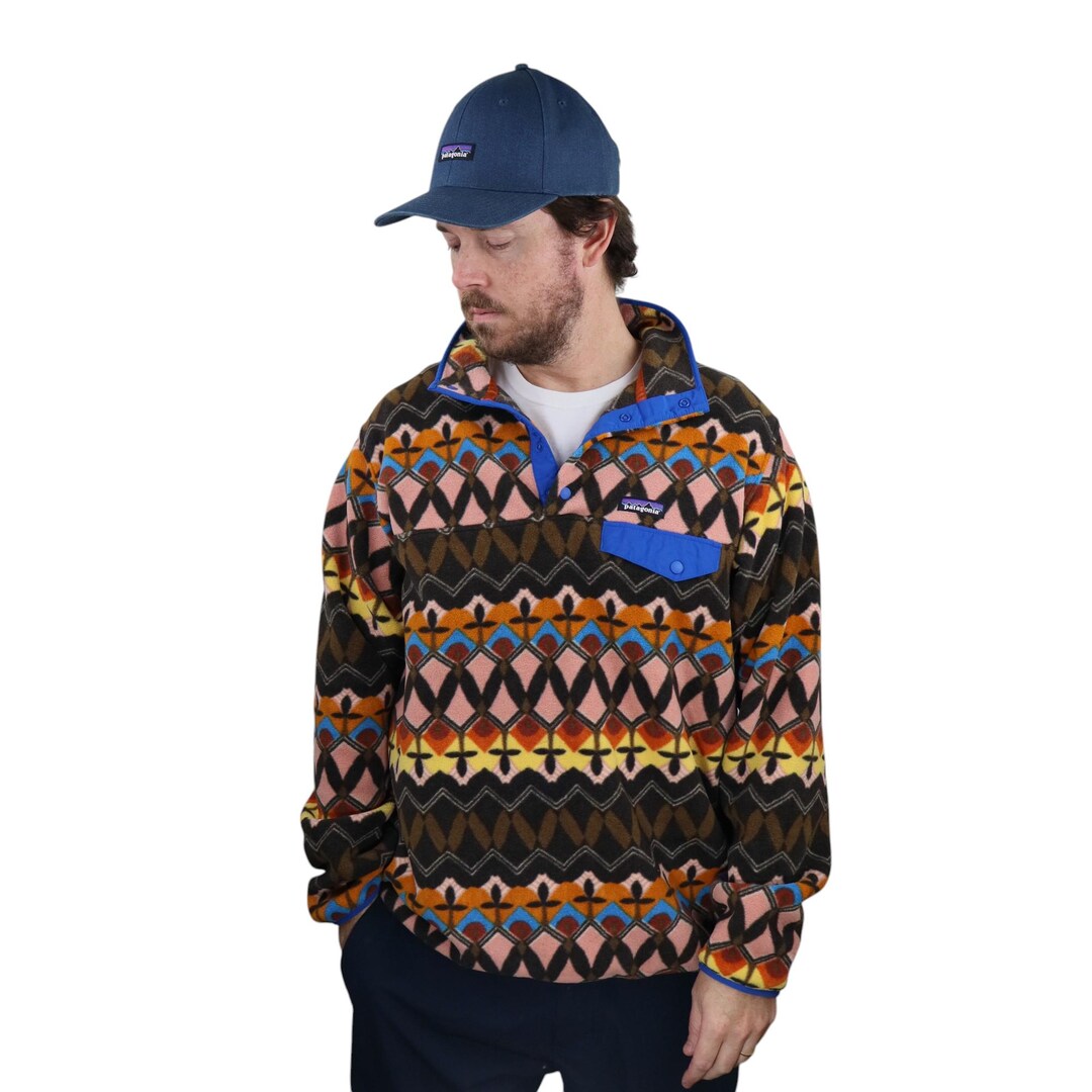 Y2K Patagonia Aztec Champions Big Anthos Pink Tribal All Over Print ...