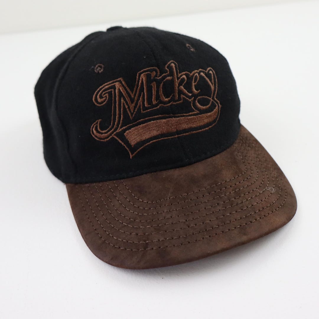 Vintage 70s 80s Walt Disney Mickey Mouse Wool Suede Snapback Low ...