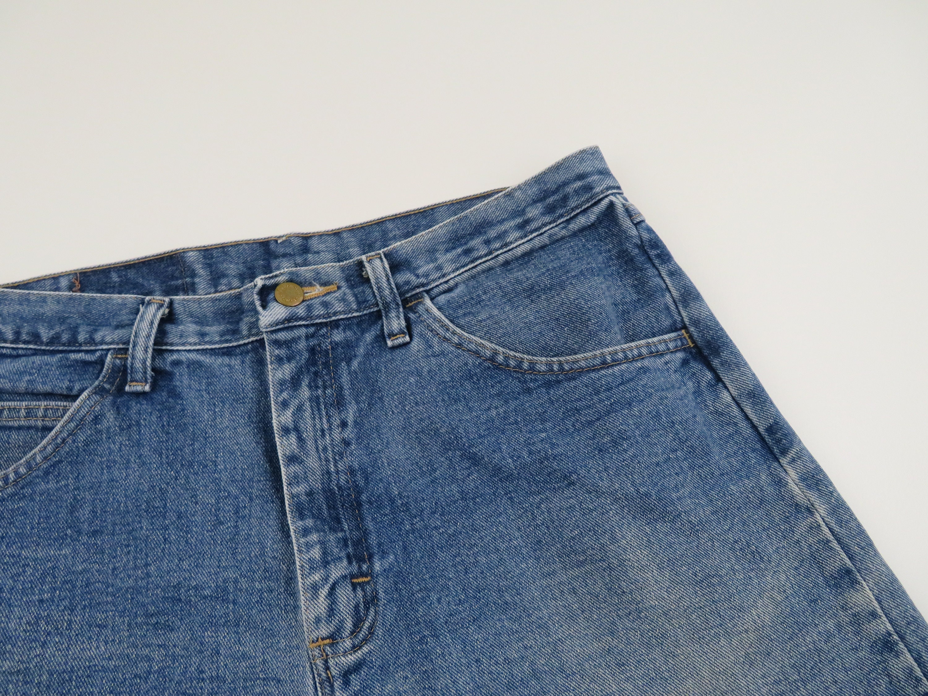 True Vintage 80s 90s Wrangler Mens Skater Jean Denim Shorts Size 33 ...
